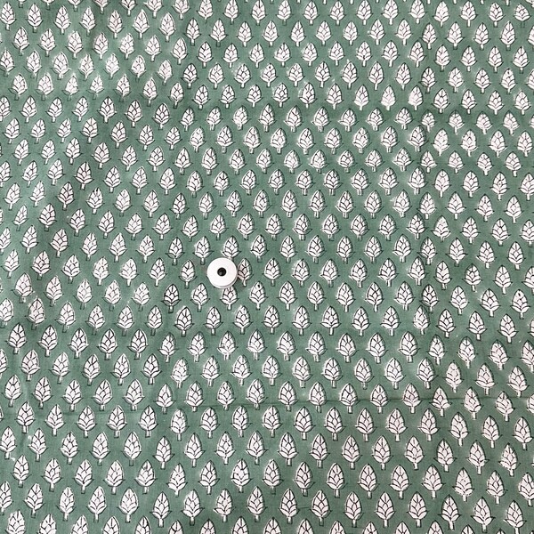 Green Block Print Fabric - Etsy