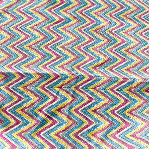Multi Color Block Print Cotton Fabric for Dressmaking, Sewing, Quilting ...