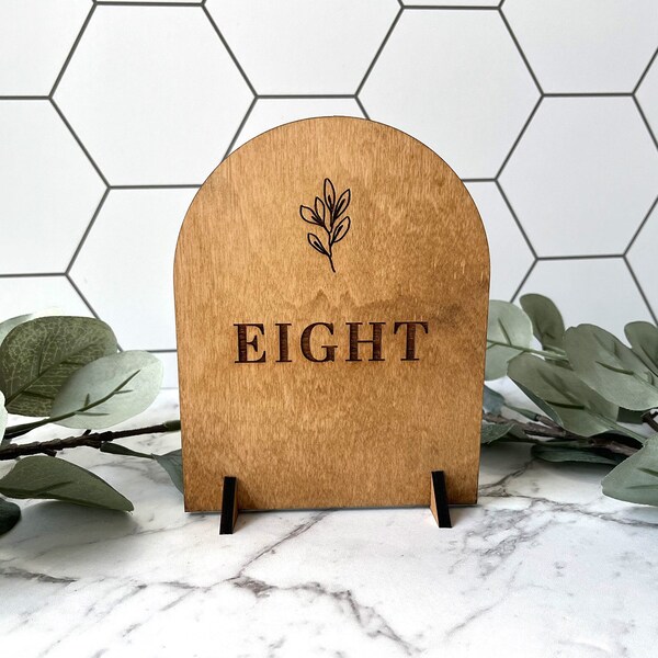 Wooden Table Number - Etsy