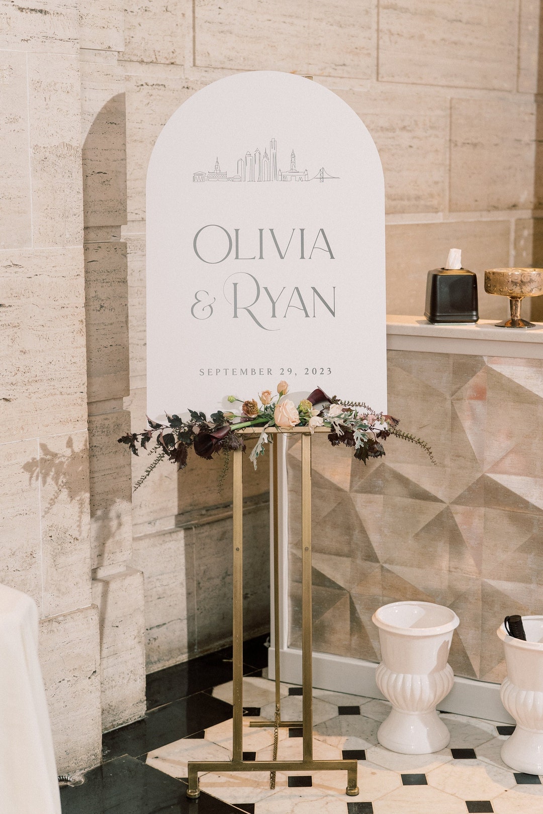 Custom Arch Welcome Sign / Wedding Decor / Neutral Wedding Decor / Foam ...