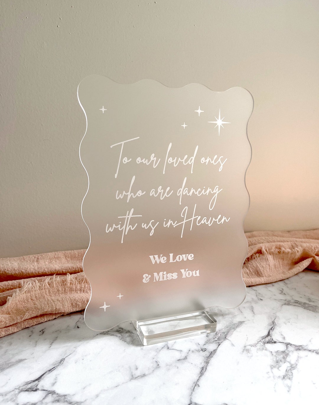 Custom Wavy Wedding Party Sign | Memory Table | Family Photos | Wedding ...