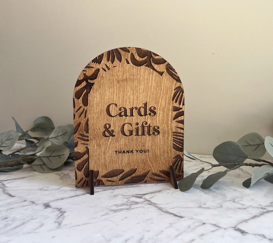 Custom Wood Cards & Gifts Sign / Wedding Decor / Personalized Wedding ...