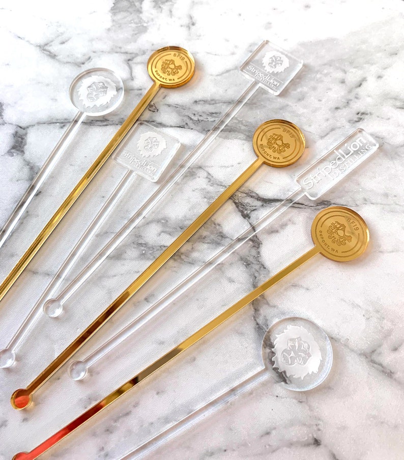 Custom Logo Drink Stirrers Personalized Wedding Decor - Etsy