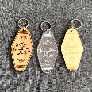 Custom House Keychain | Motel Keychain | Mountain House | Lake House ...