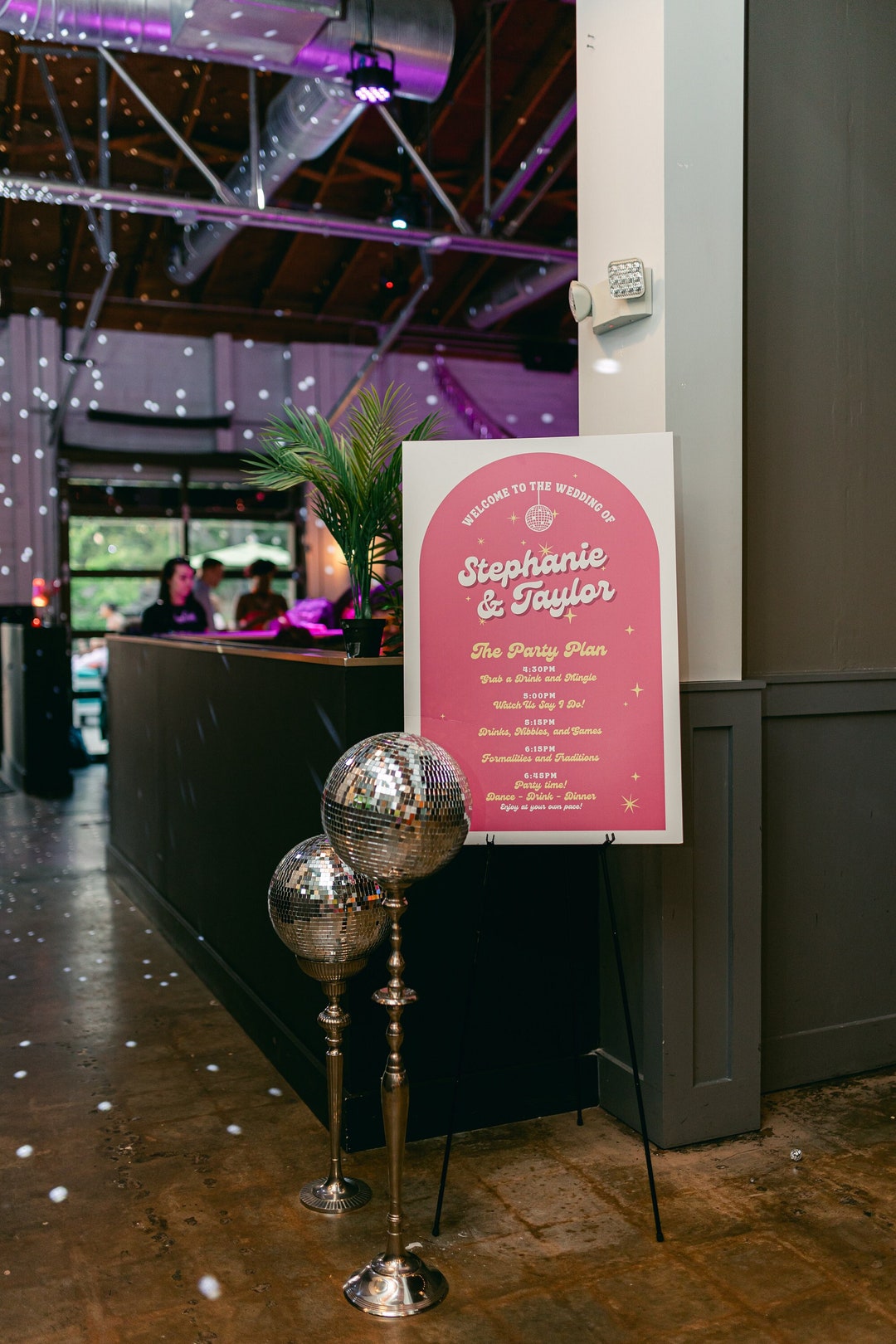 Custom Disco Welcome Sign / Wedding Decor / Retro Wedding Decor / Foam ...