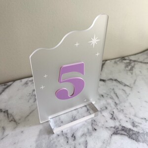Wavy Custom Table Numbers / Colorful Wedding Decor / Disco Table ...