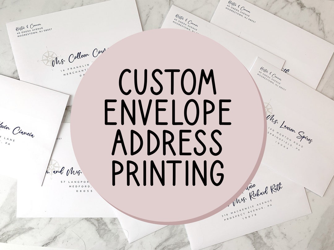 Envelope Address Printing | Custom | Personalized | Return Address ...