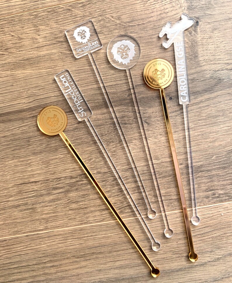 Custom Logo Drink Stirrers Personalized Wedding Decor - Etsy
