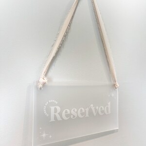Reserved Ceremony Sign / Guest of Honor Sign / Reserved Chair Marker ...