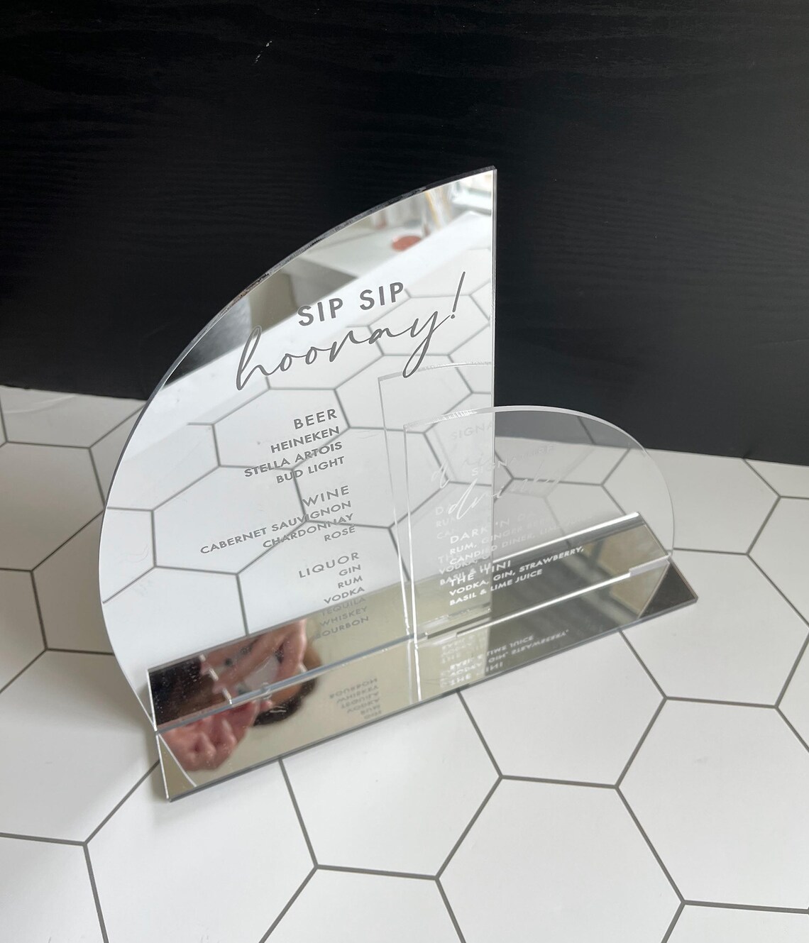 Custom Layered Arch Signature Drink Sign / Bar Menu Wedding - Etsy