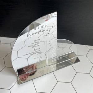 Custom Layered Arch Signature Drink Sign / Bar Menu Wedding Decor ...