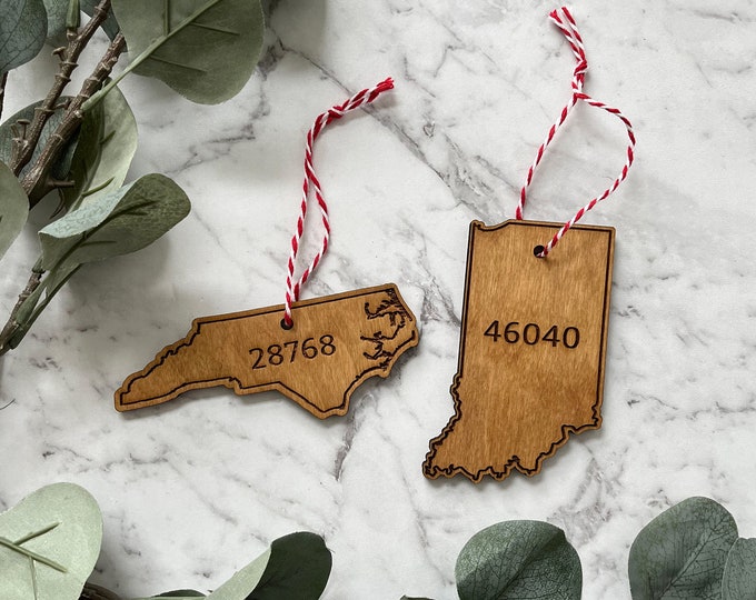 Zip Code Gift / Zip Code Custom Needlepoint Keychain / Zip Code Key ...