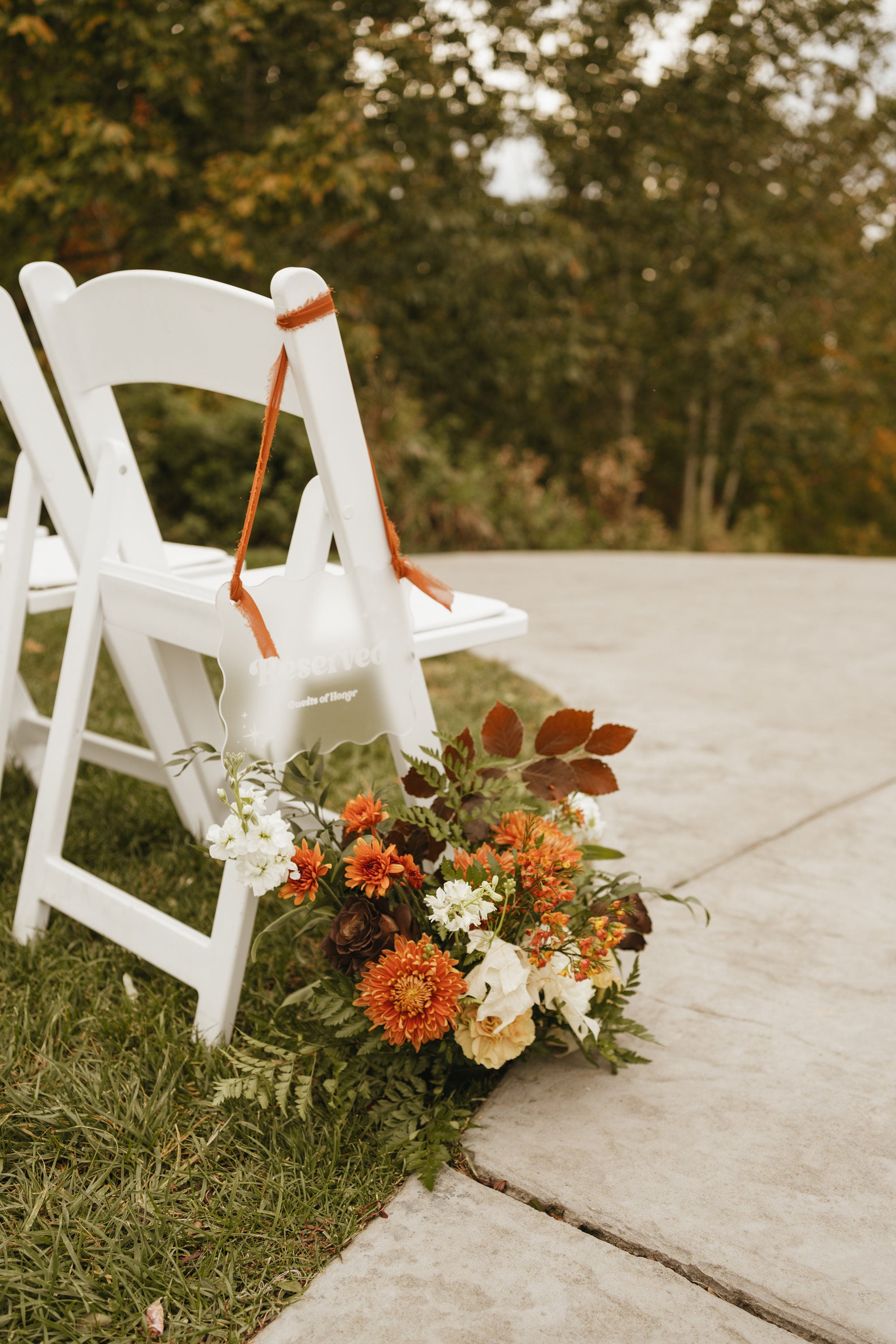 Reserved Ceremony Sign / Guest of Honor Sign / Reserved Chair Marker ...