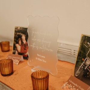 Custom Wavy Wedding Party Sign | Memory Table | Family Photos | Wedding ...