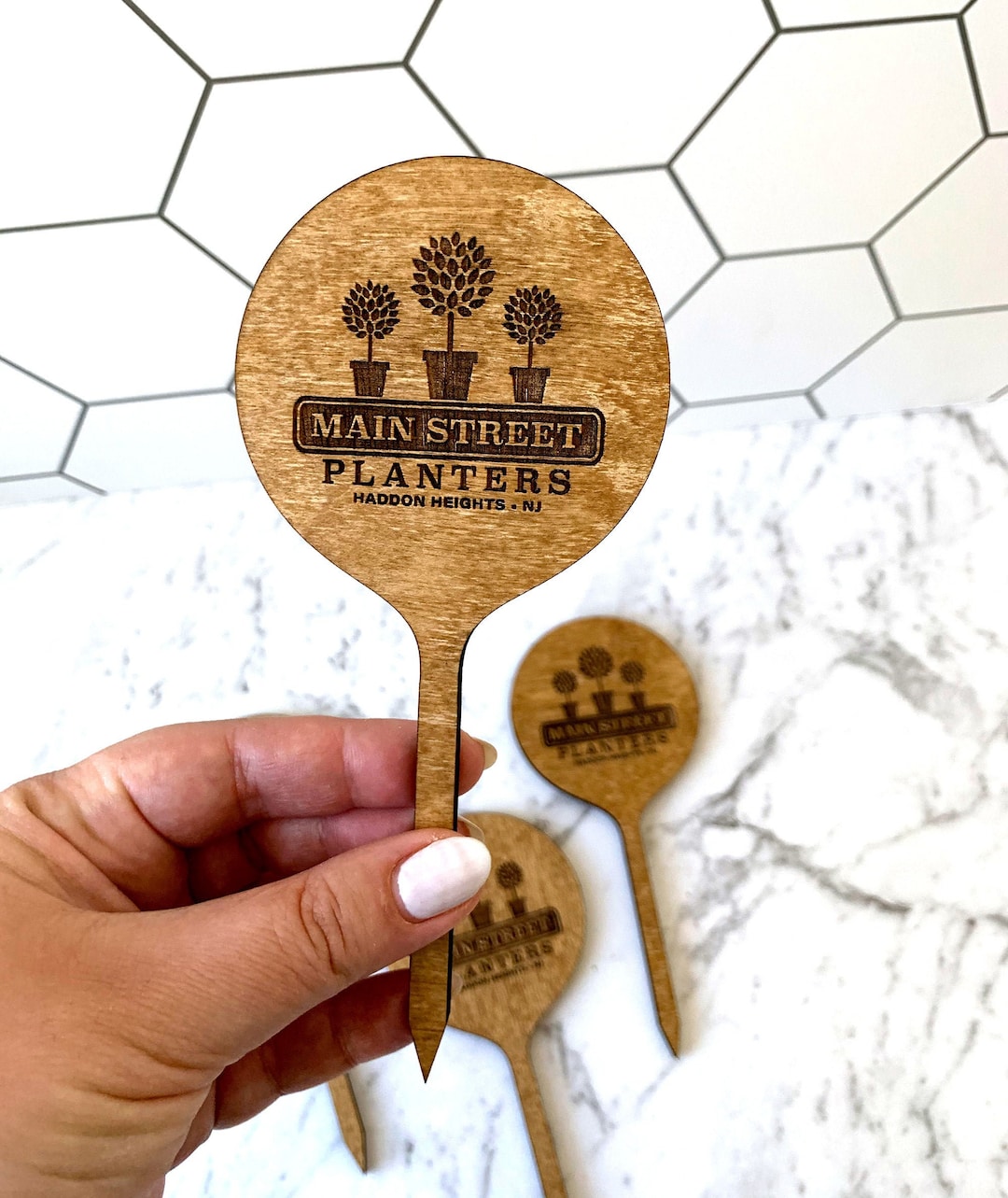 LARGE Custom Plant Marker | Plant State | Garden Label Wooden Garden ...