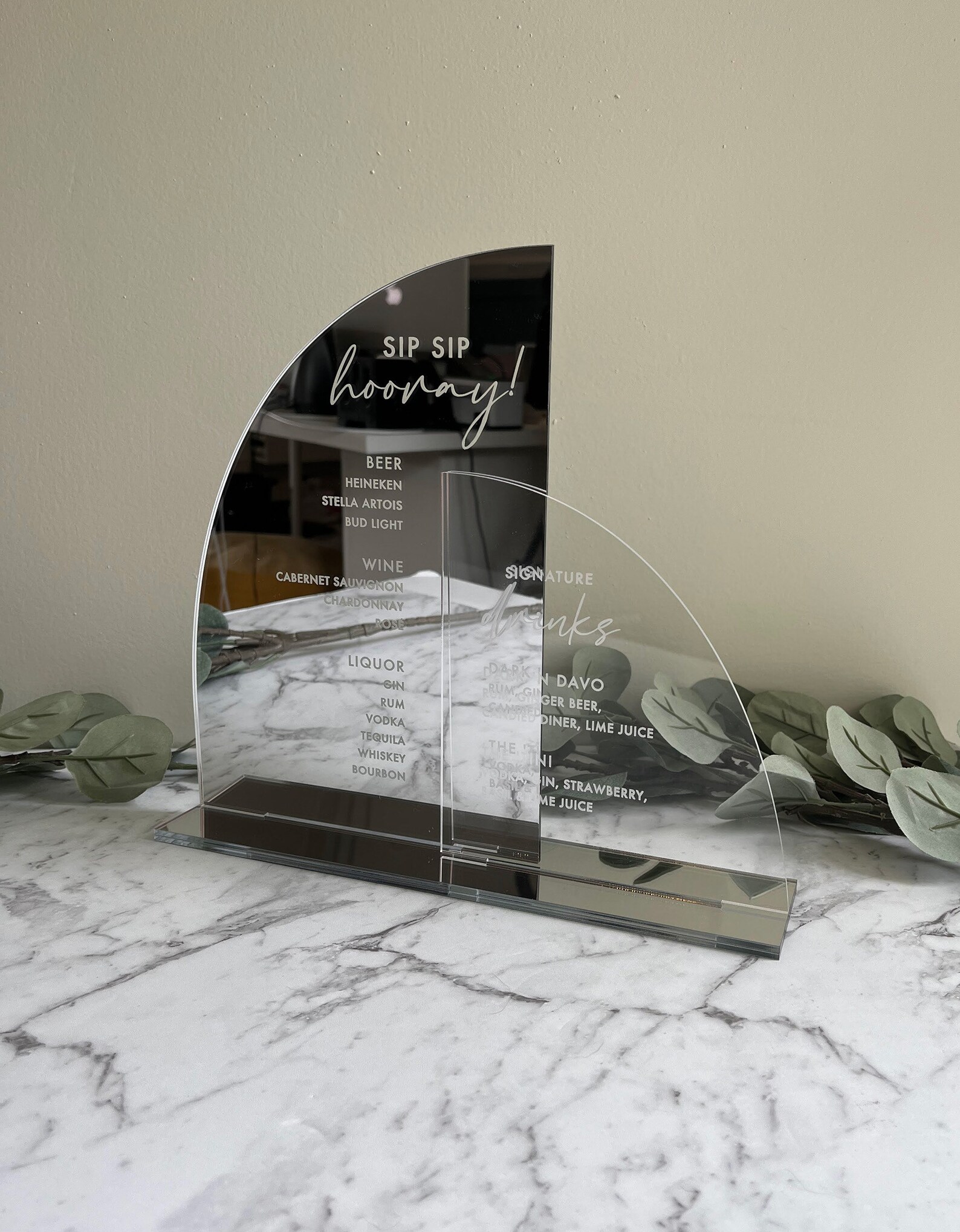 Custom Layered Arch Signature Drink Sign / Bar Menu Wedding - Etsy