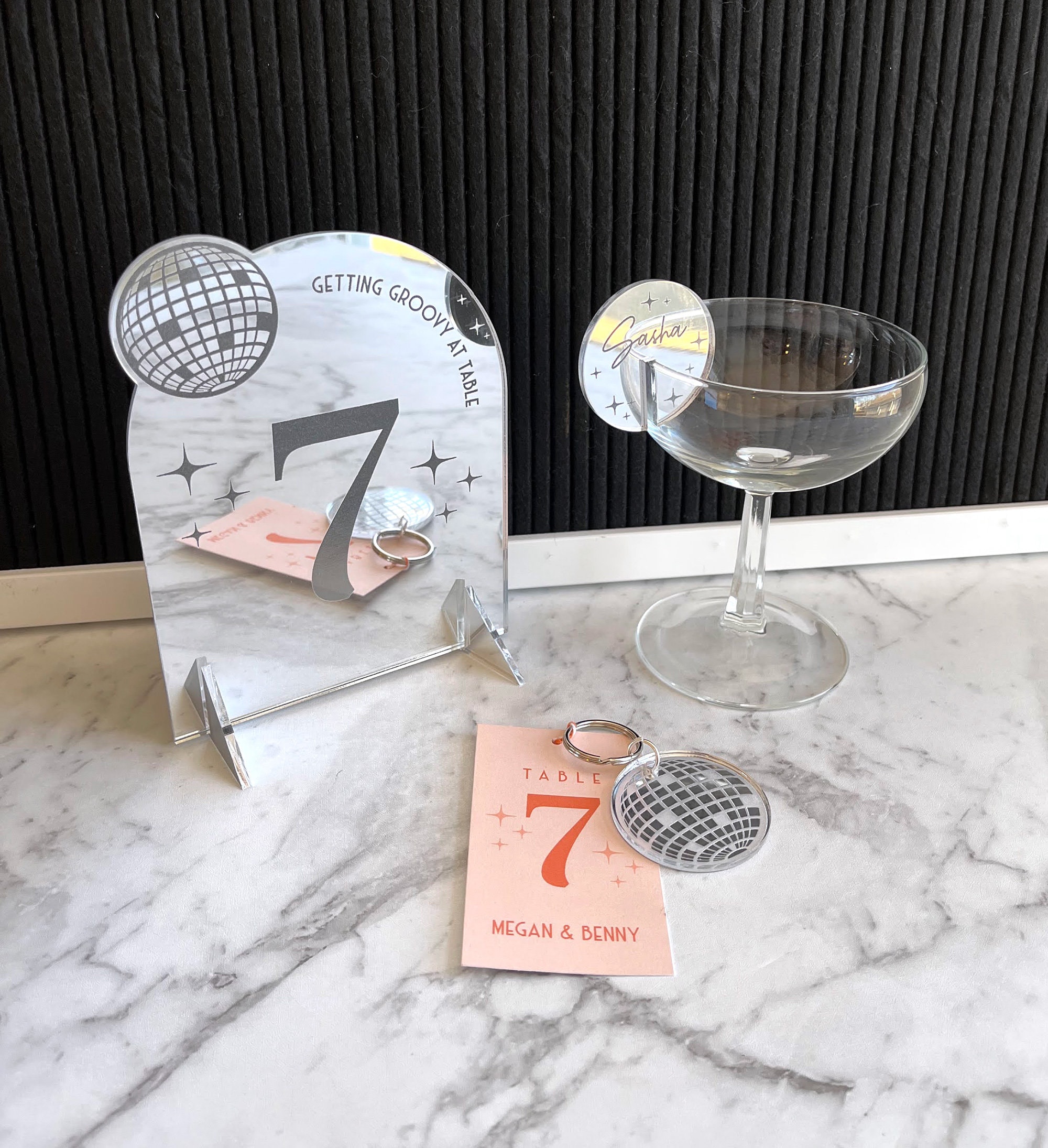 Custom Disco Table Number / Retro Wedding Decor / Disco / 70s | Etsy