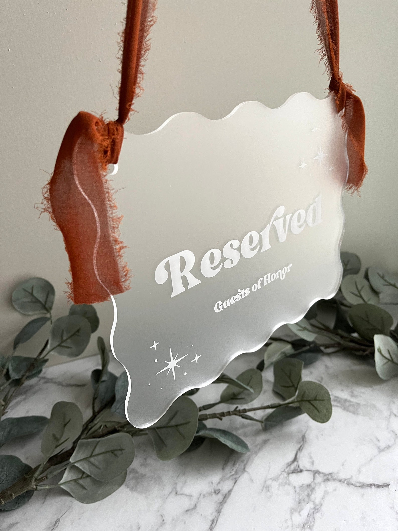 Reserved Ceremony Sign / Guest of Honor Sign / Reserved Chair Marker ...