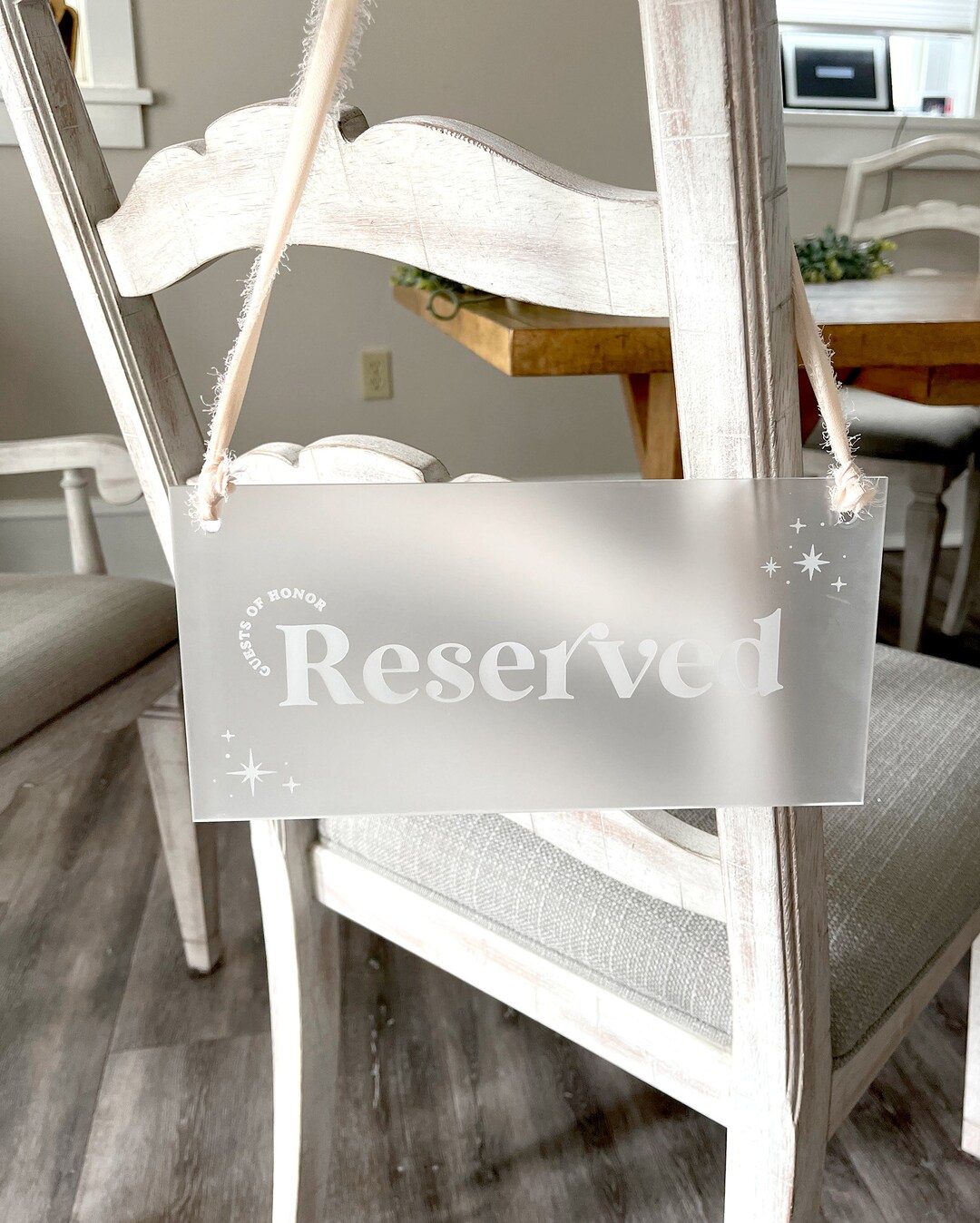 Reserved Ceremony Sign / Guest of Honor Sign / Reserved Chair Marker ...