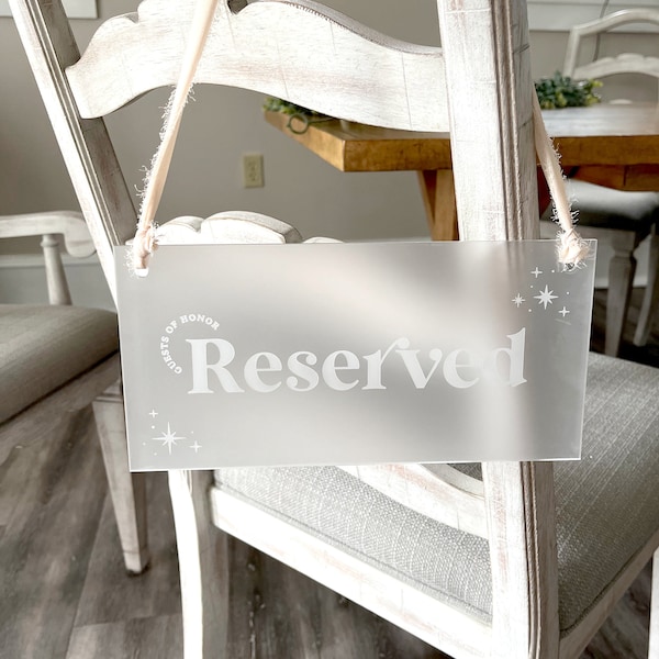 Reserved Chair Sign - Etsy