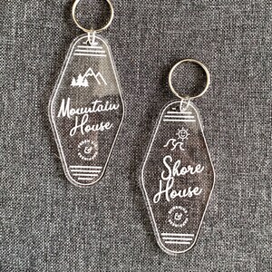 Custom House Keychain | Motel Keychain | Mountain House | Lake House ...