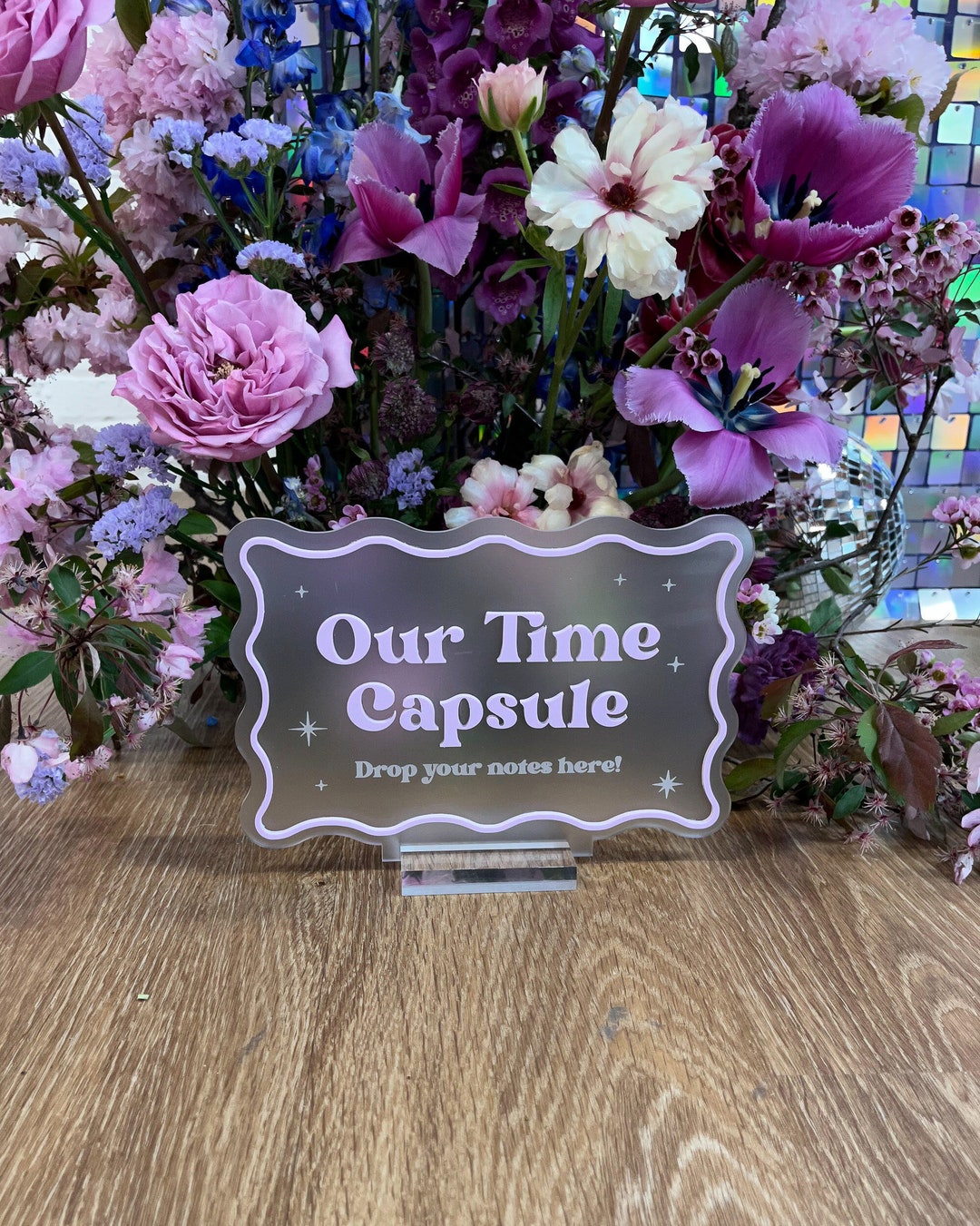 Custom Wavy Sign Time Capsule Sign Retro Wedding Sign - Etsy