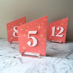 Custom Table Numbers / Colorful Wedding Decor / Disco Table - Etsy