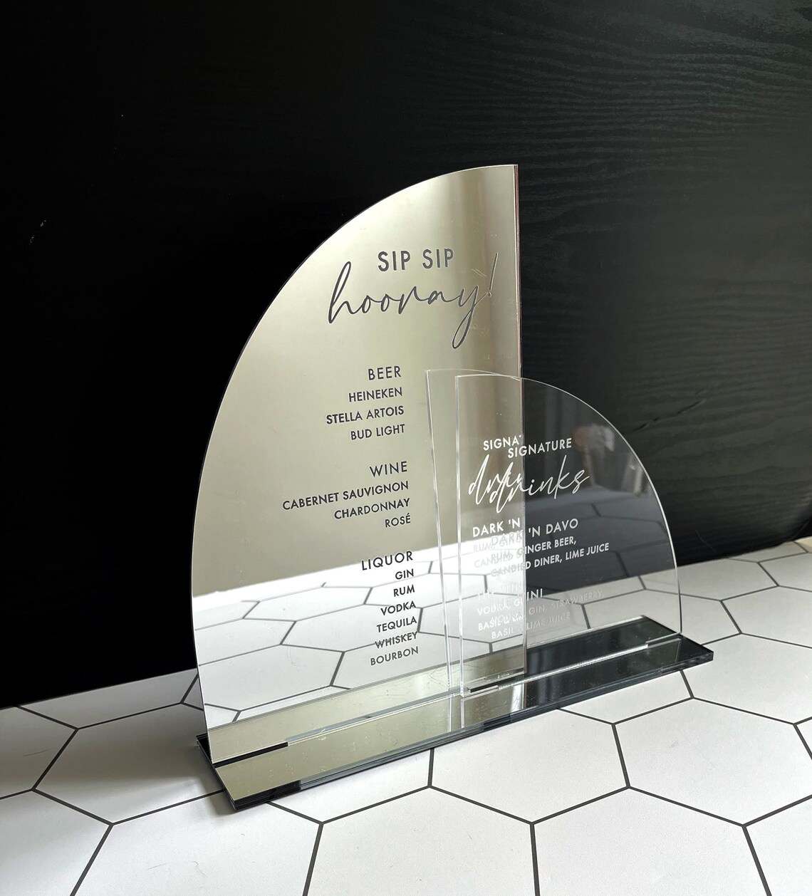 Custom Layered Arch Signature Drink Sign / Bar Menu Wedding - Etsy