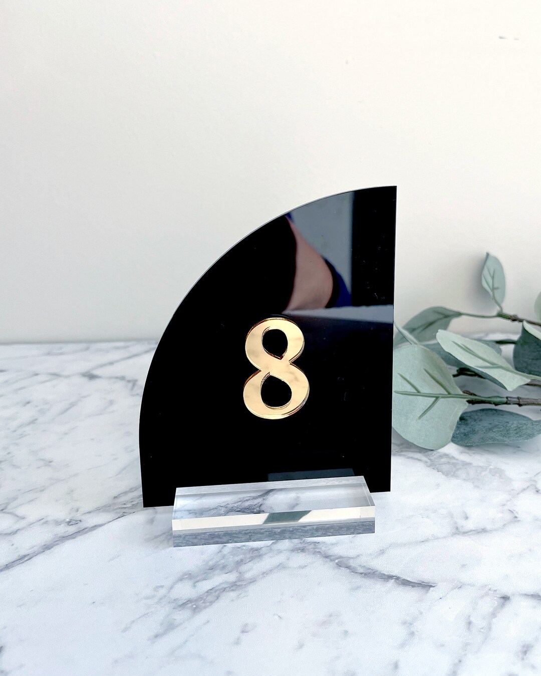 Minimalist Half Arch Table Number / Black and White Wedding Decor ...