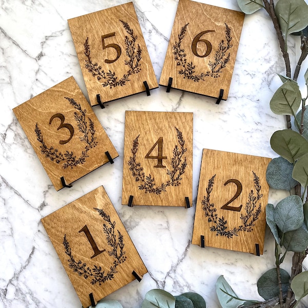 Wooden Table Number - Etsy