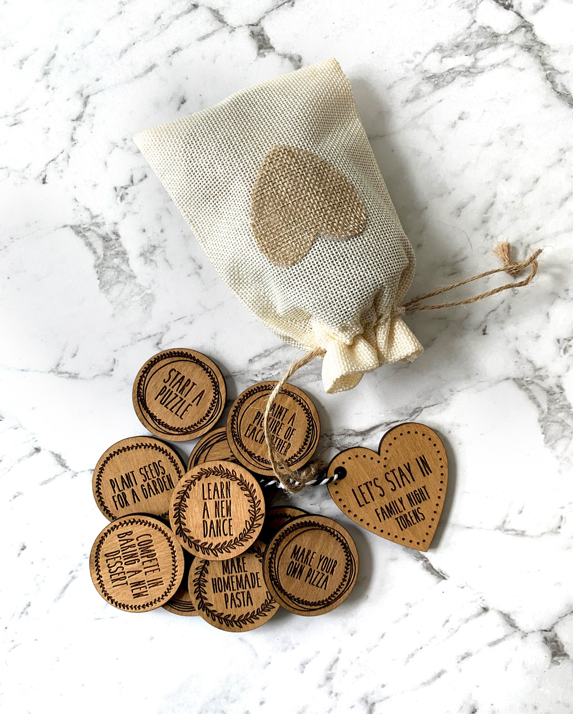 Family Friendly Activity Tokens Kids Valentines Day Gift | Etsy