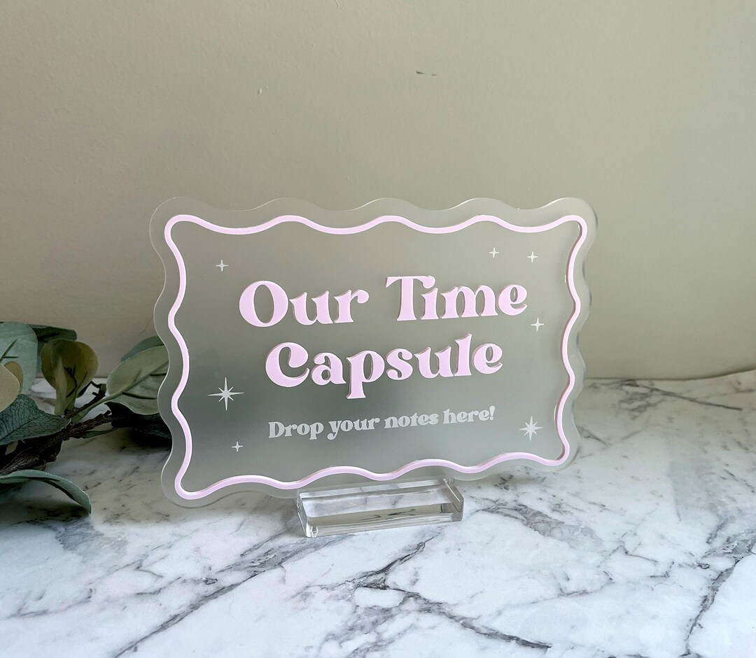 Custom Wavy Sign Time Capsule Sign Retro Wedding Sign - Etsy