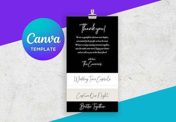 Neutral Menu Stack Canva Template Custom Wedding Time - Etsy