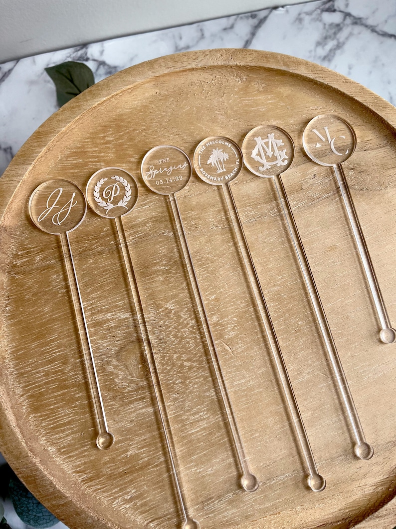 Custom Logo Drink Stirrers Personalized Wedding Decor - Etsy