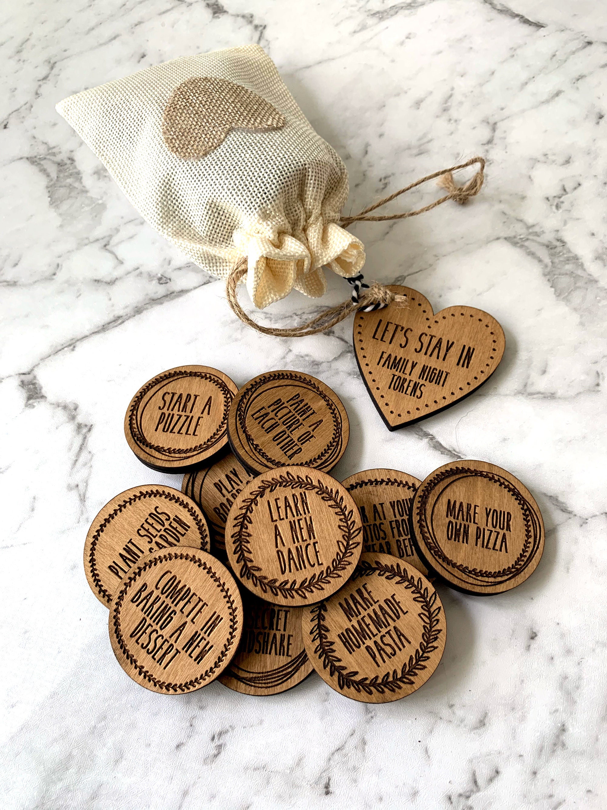 Family Friendly Activity Tokens Kids Valentines Day Gift | Etsy