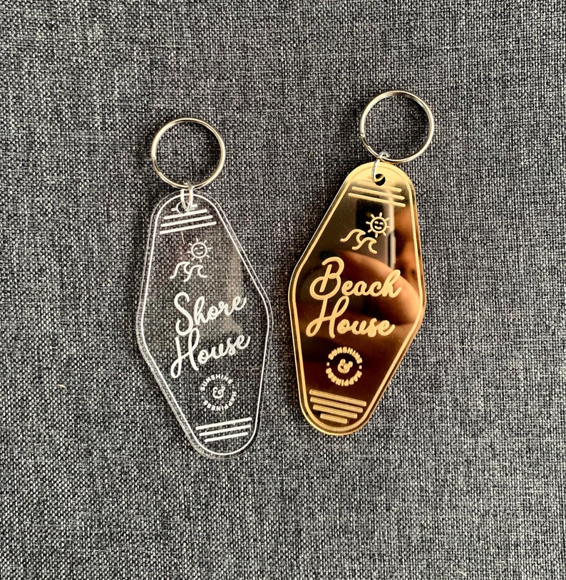Custom House Keychain Motel Keychain Mountain House Lake - Etsy