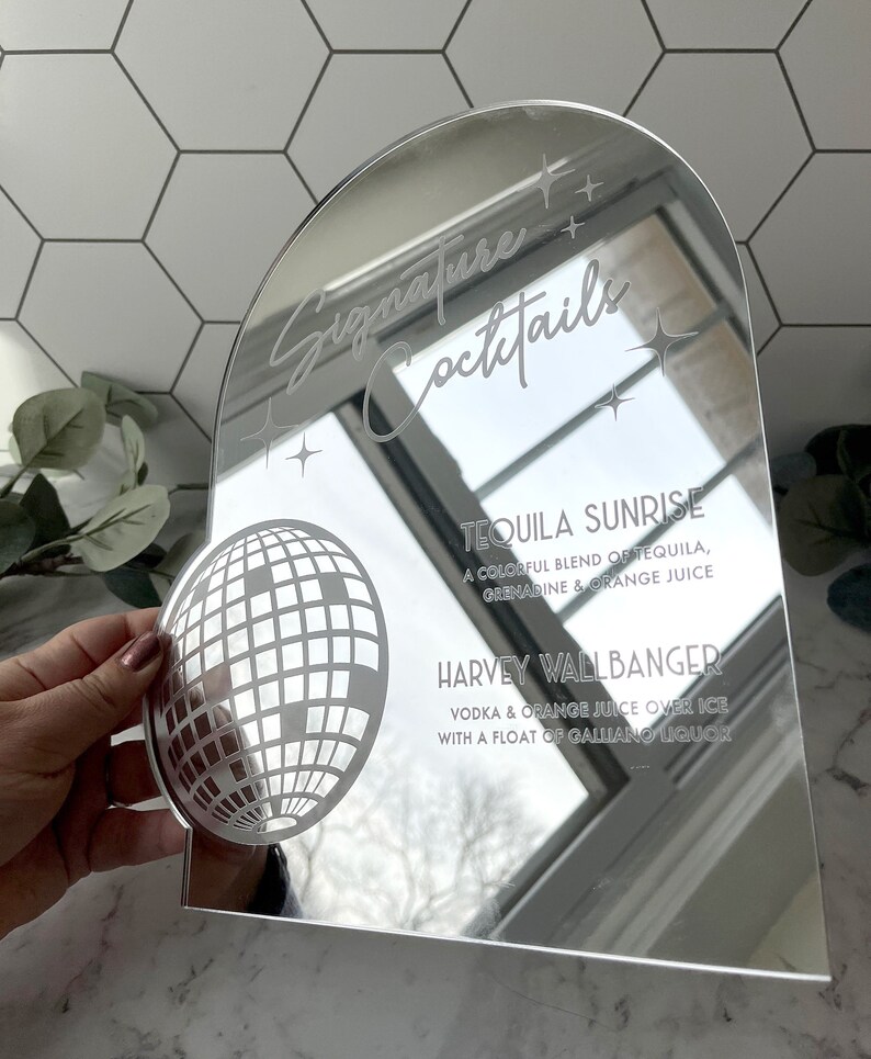 Custom Disco Signature Drink Sign / Retro Wedding Decor / - Etsy