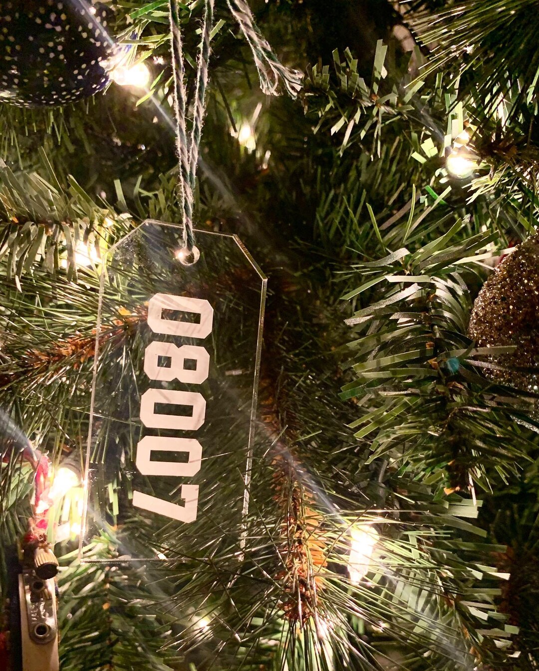 Custom Zip Code Ornament / Personalized City Ornament / Wood / Acrylic ...