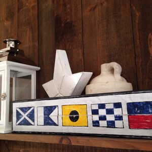 Custom Nautical Signal Flag Wooden Sign - Personalized Sign, Nautical ...