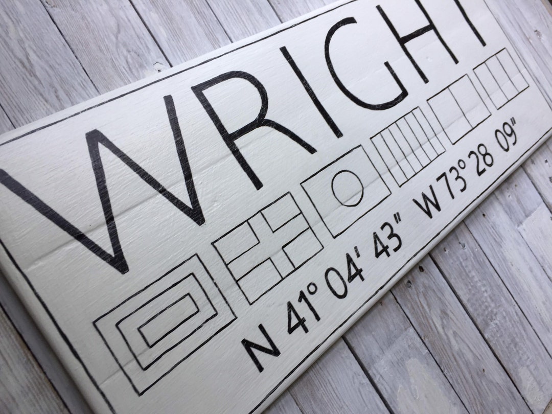 Personalized Nautical Flag Name GPS Sign - Personalized Nautical Flag ...