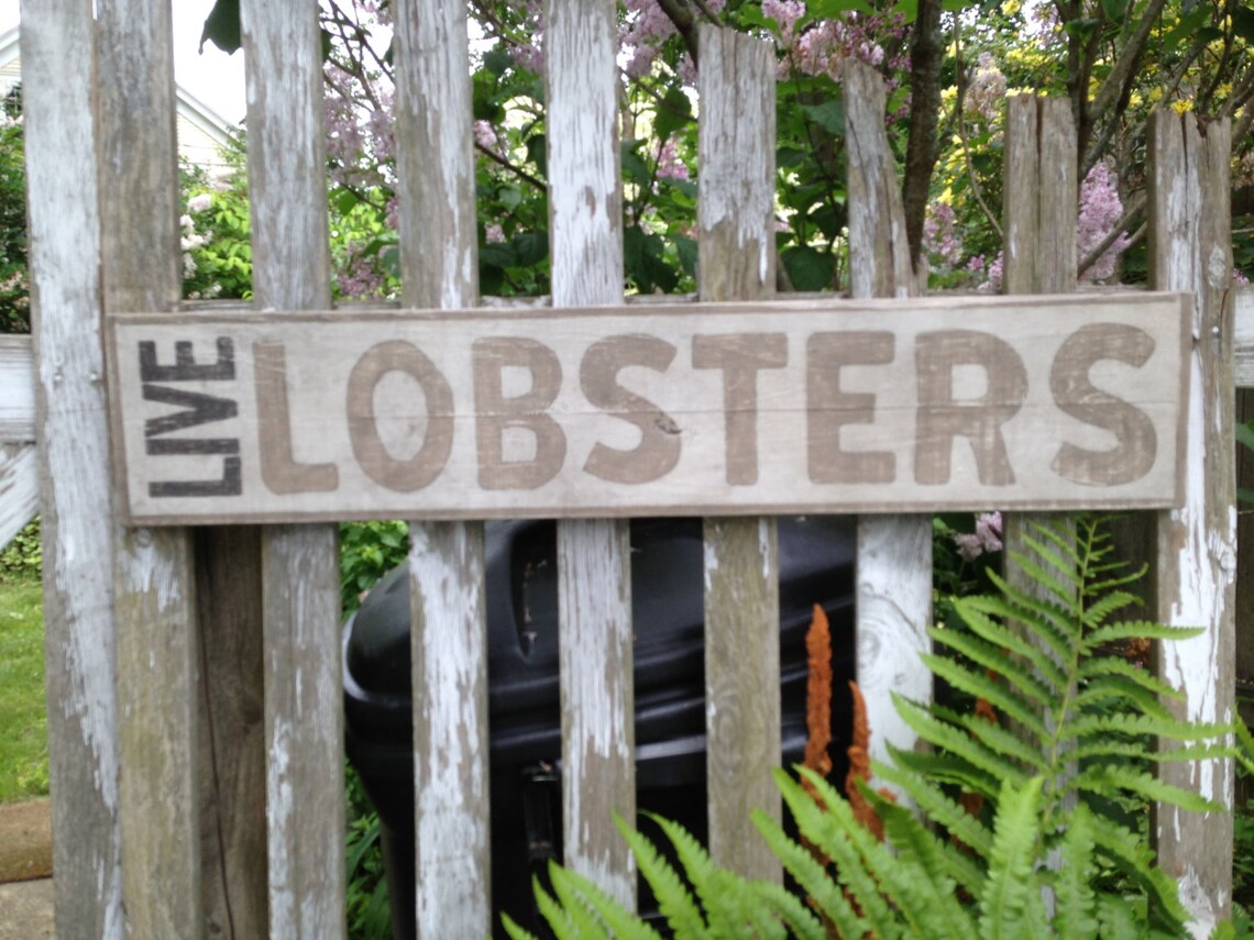 LIVE LOBSTERS Wooden Sign Lobsters Sign Lobter Pound Sign - Etsy