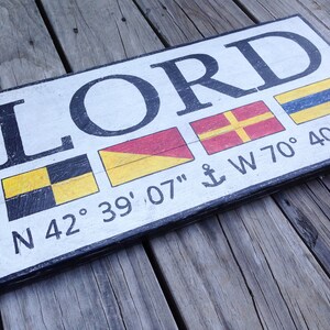 Personalized Nautical Flag Name GPS Sign - Personalized Nautical Flag ...