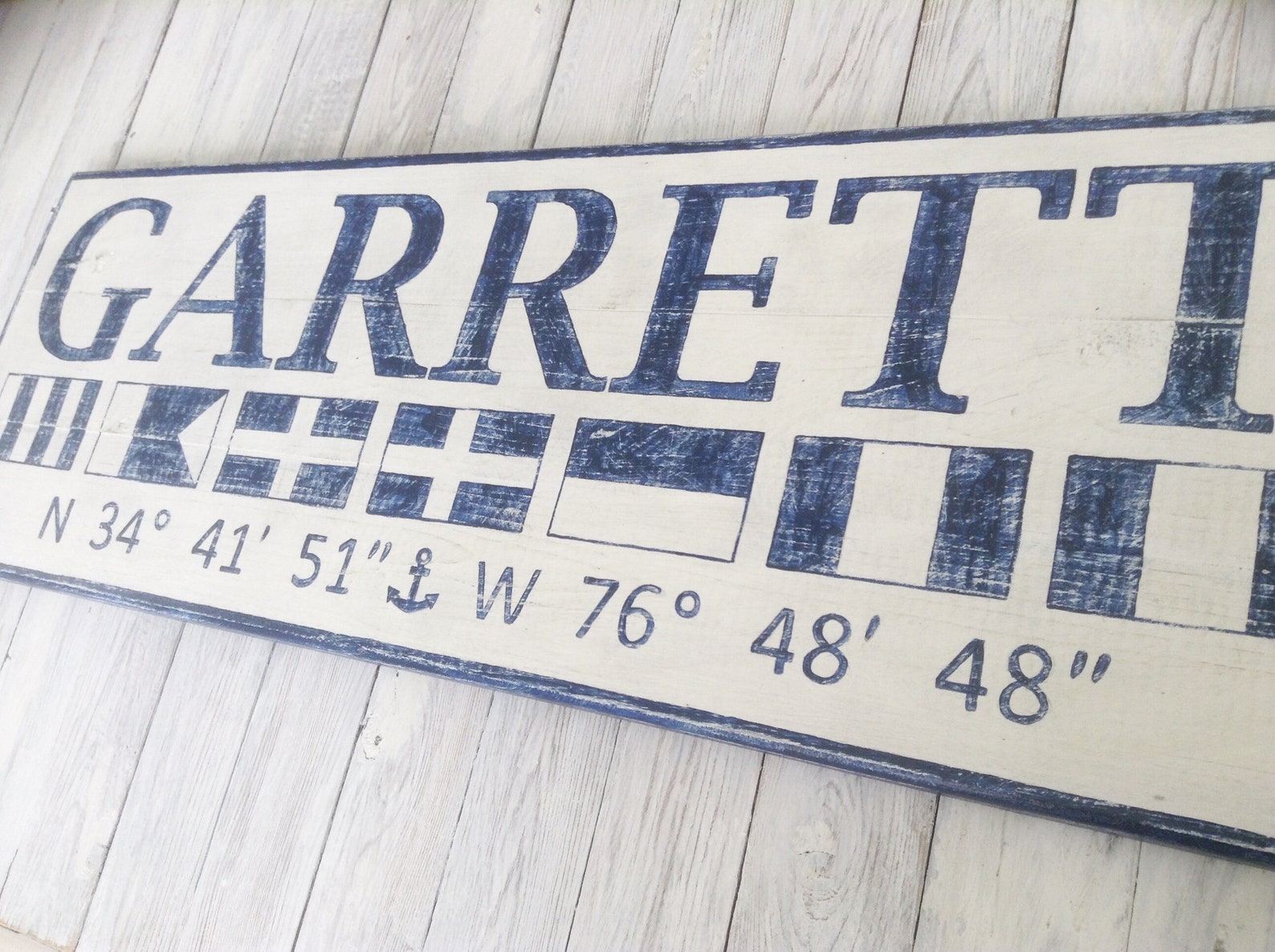 Custom Nautical Flag Name Wooden Sign Personalized Nautical - Etsy