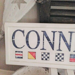 Custom Nautical Flag Sign - Nautical Flag Wooden Sign, Nautical Flag ...