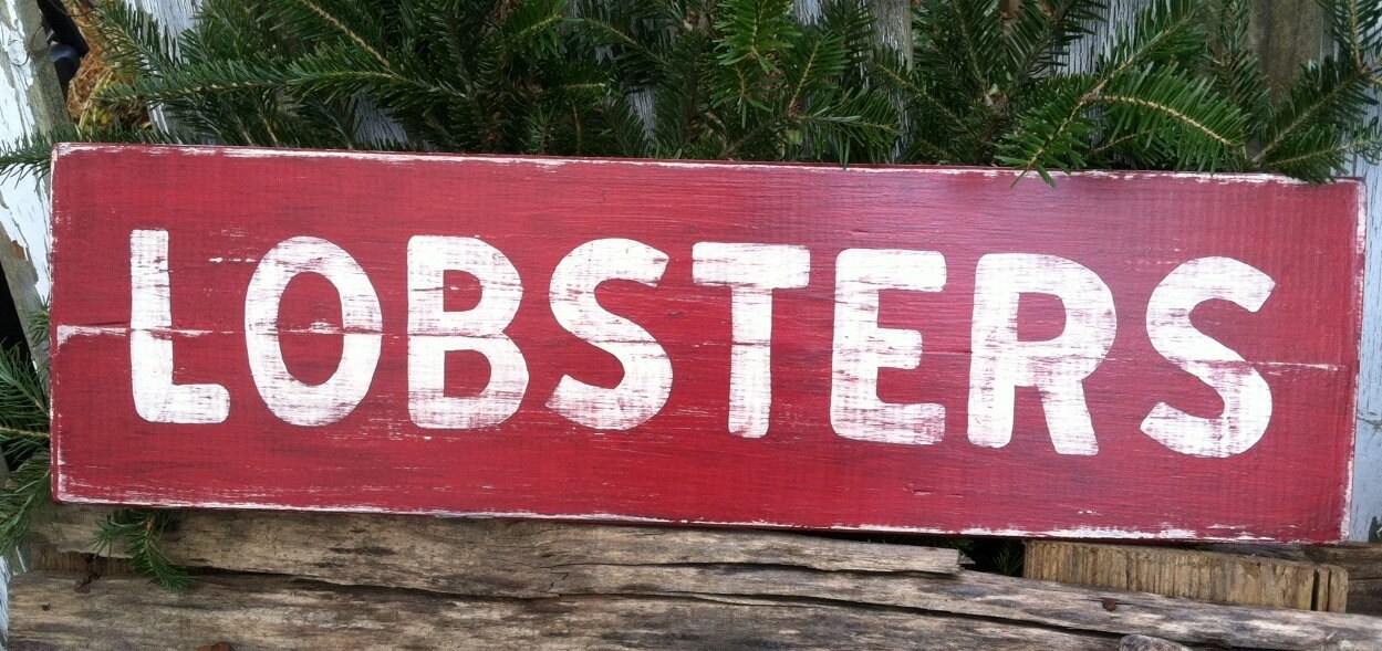 LOBSTERS Wooden Sign lobsters sign red lobster lobster | Etsy