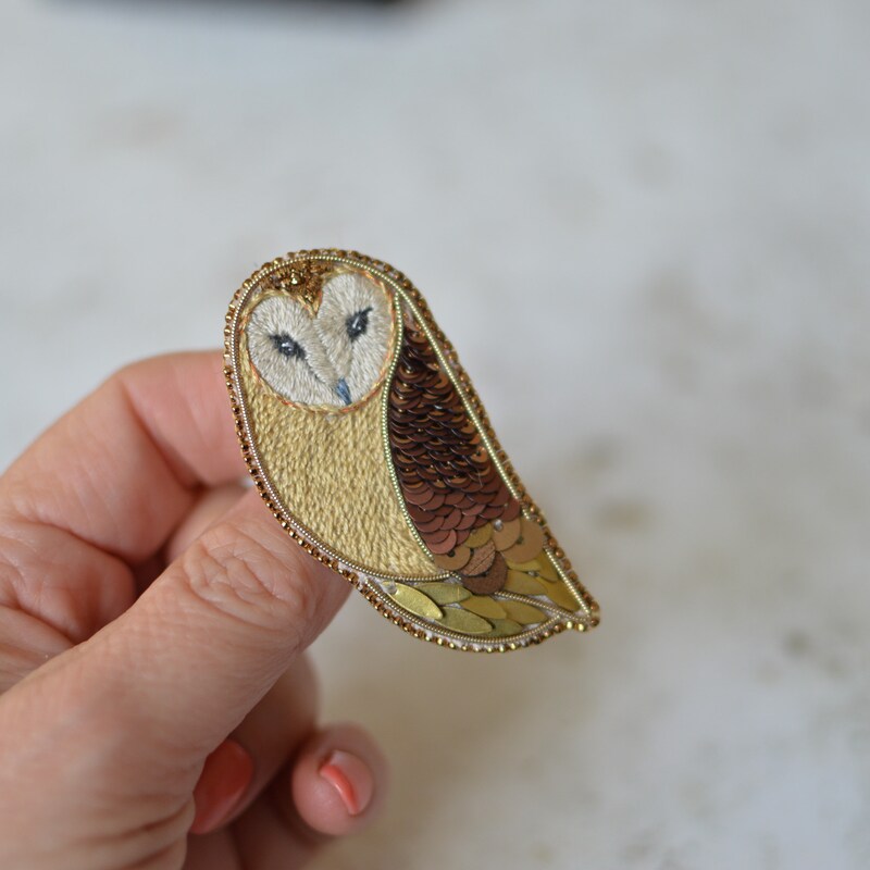 Copper Owl Pin - Etsy
