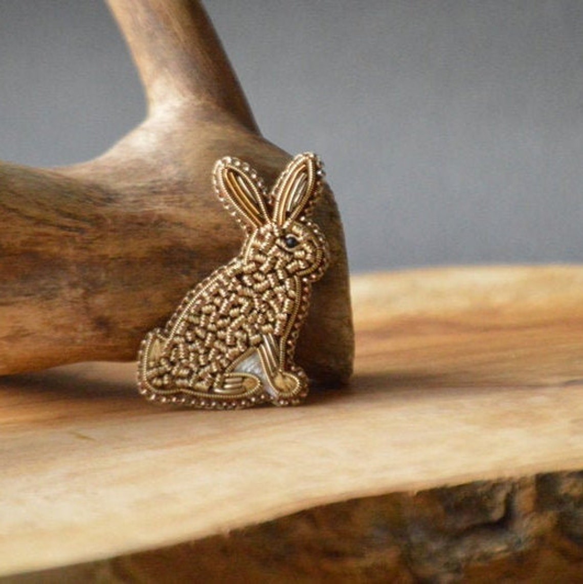 Sitting Hare Pin Bunny Brooch Cute Rabbit Jewelry Animal - Etsy UK