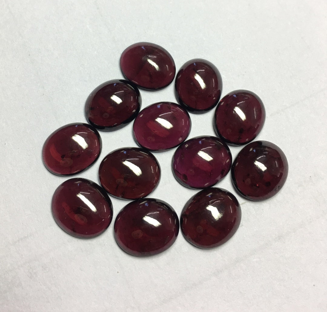 Garnet Oval Flat Back Cabochon Loose Gemstone 5x7,6x8,7x9,8x10,9x11 ...