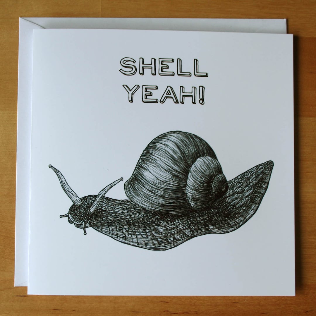 Shell Yeah Congratulations/birthday/well Done Card - Etsy