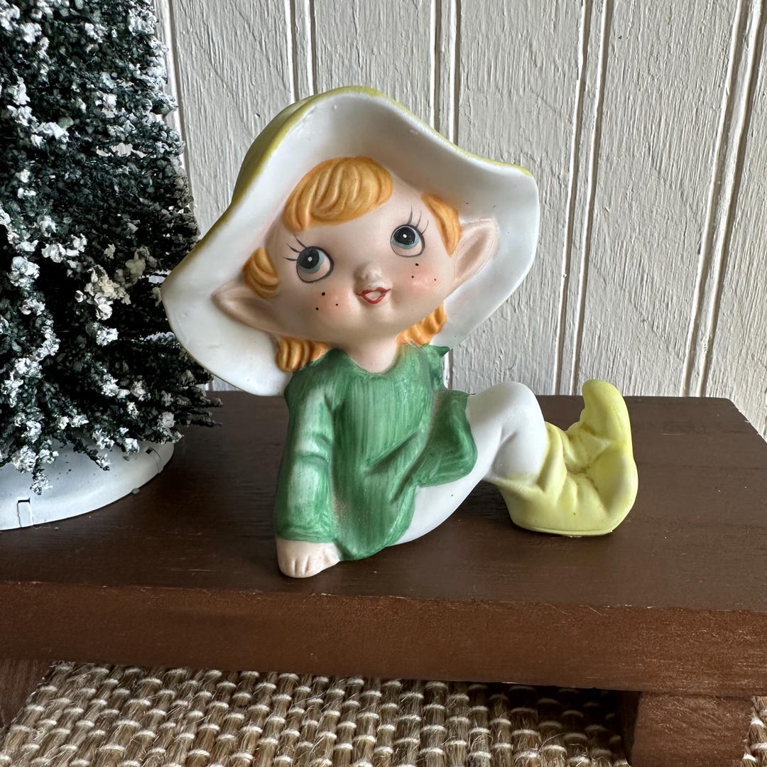 Elf Figurine Vintage/homco Pixie Figurine 5213/made in Taiwan - Etsy